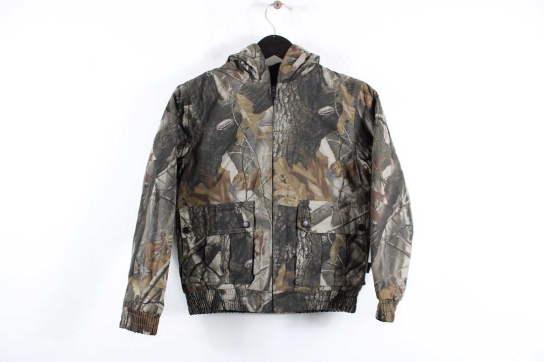 Forest-camo Jacket / Vintage 90s Real Tree Canvas Camouflage - Etsy
