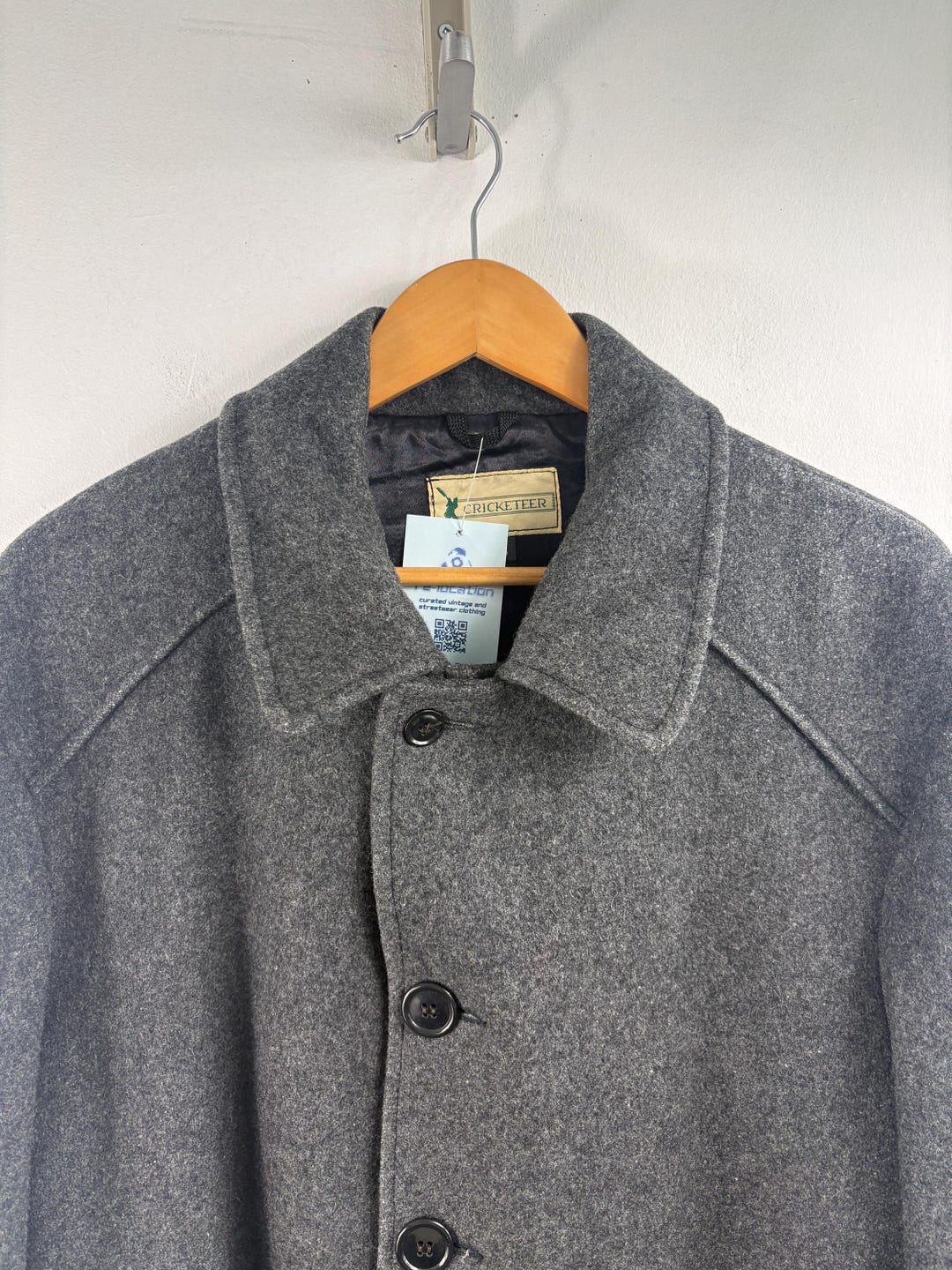 Cricketeer Wool Overcoat | Vintage Classic Grey Long Coat | Timeless ...