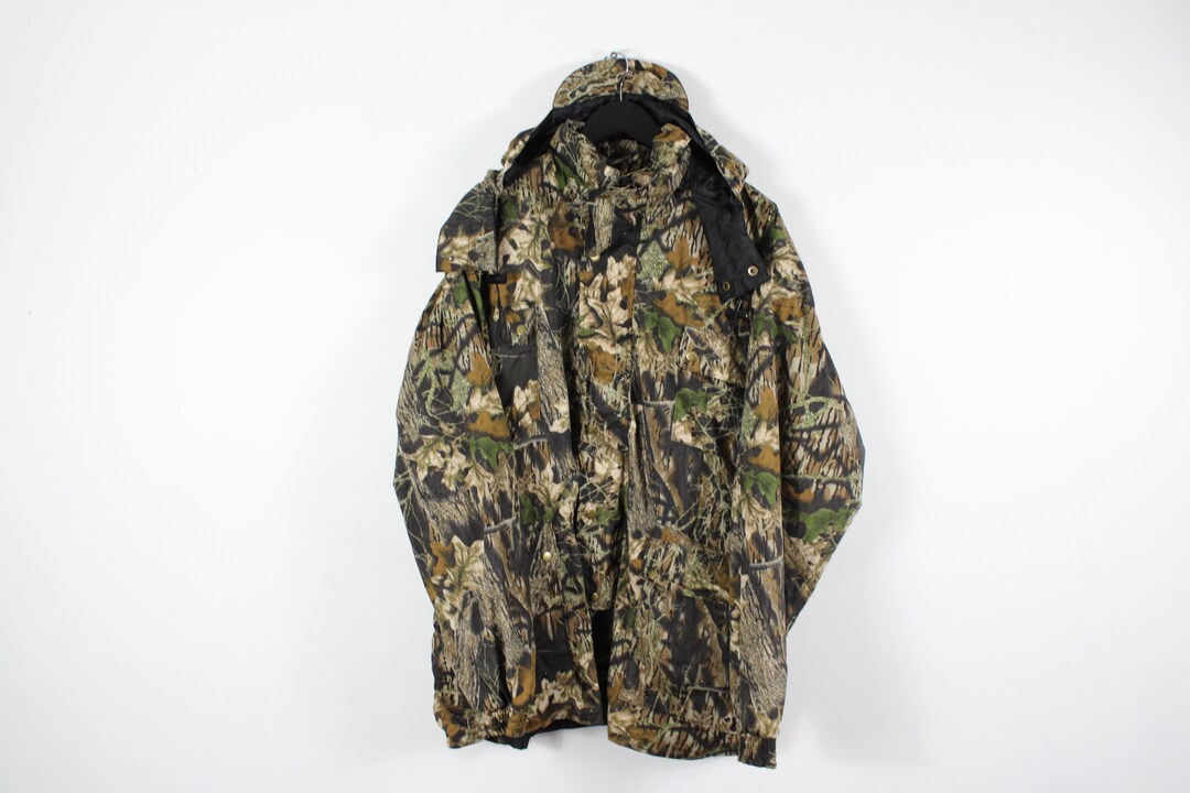 Forest Camo Jacket / Vintage 90s Real Tree Camouflage Hunting Coat ...