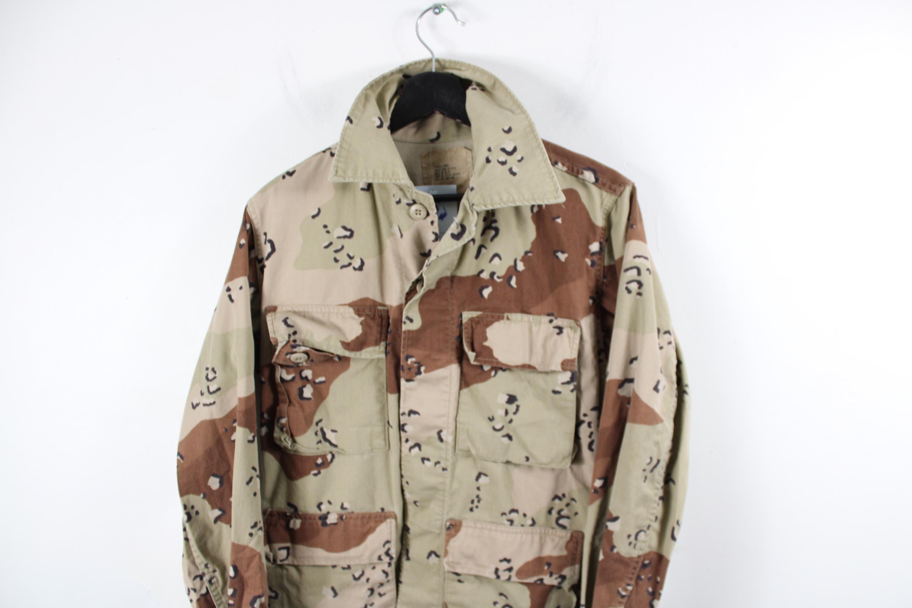 Desert-camo Military Field-jacket | Vintage Army Outerwear | Tactical ...