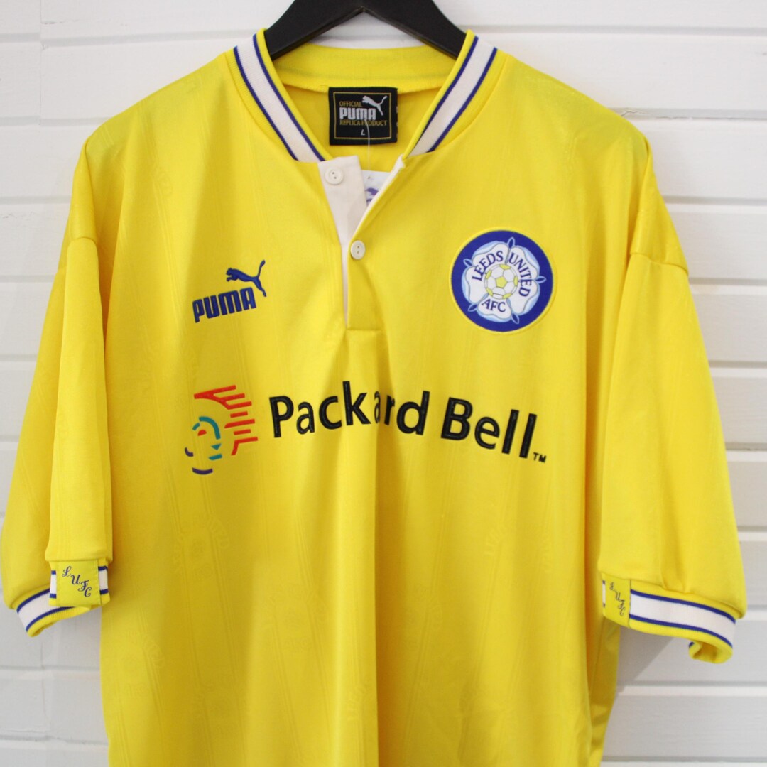 Puma Leeds-united Football Jersey | Vintage 90s Premier-league Soccer ...