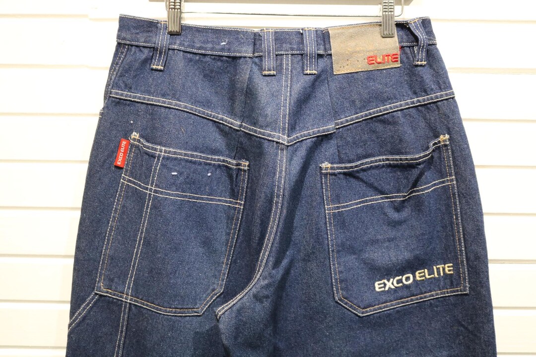 Exco-elite Jeans | Vintage 2000s Embroidered Hip-hop Wide-leg Denim ...