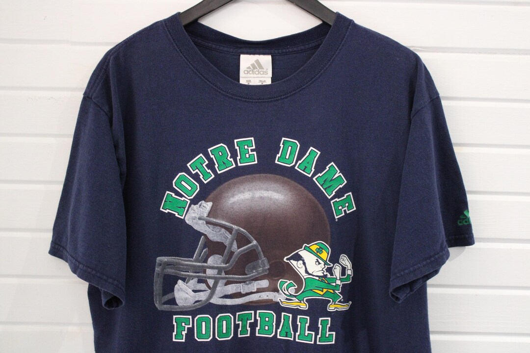 Adidas Notre-dame Football T-shirt | Vintage 2000s College Team Graphic ...