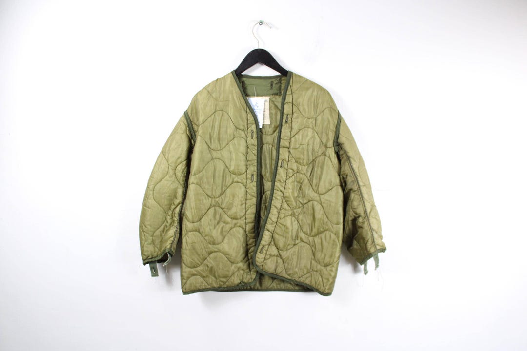 Vintage 1980s Us-army Liner Jacket / Military Quilted Green M65 Coat - Etsy