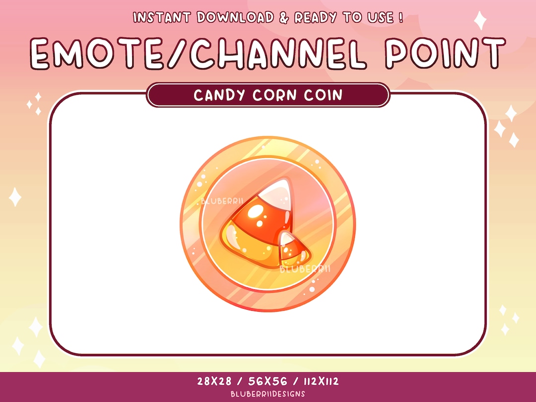 Halloween Candy Corn Coin Channel Points / Emote / Sub Bit Badge for ...