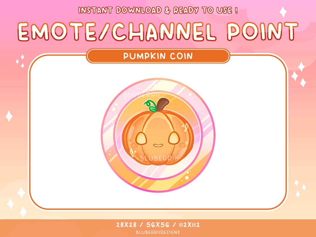 Halloween Pumpkin Coin Channel Points / Emote / Sub Bit Badge for ...