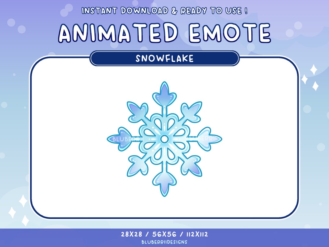 ANIMATED Snowflake Emote / for Twitch Stream Streamers Discord Role ...