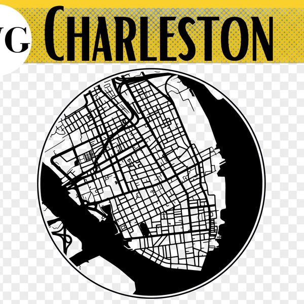 Charleston Map Svg - Etsy