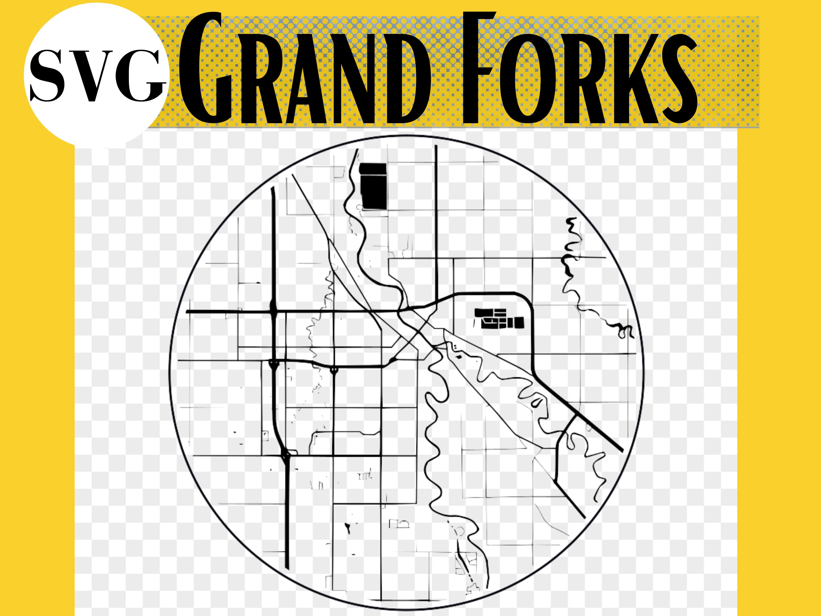 Grand Forks Map SVG, Grand Forks North Dakota, Grand Forks ND, Grand ...
