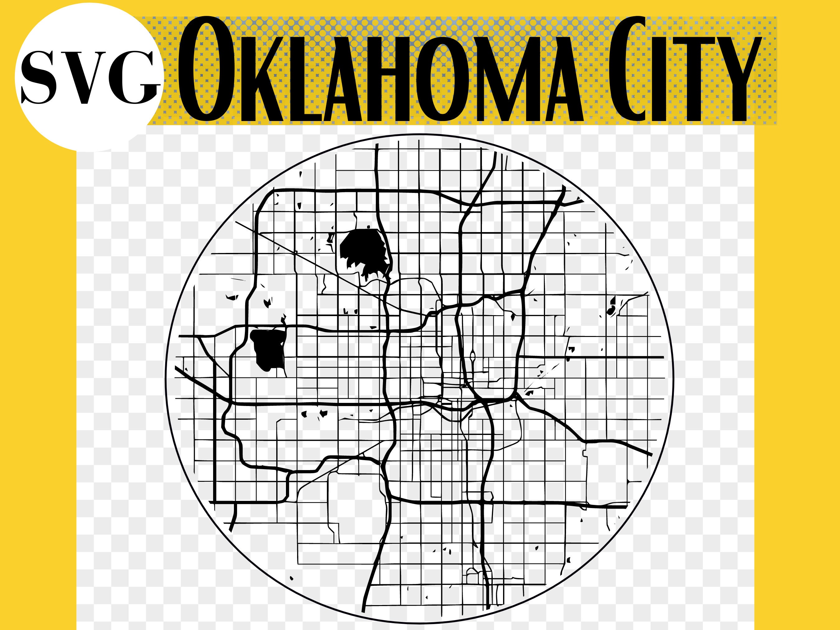 Oklahoma City Oklahoma Map, SVG File, Oklahoma City Gift, Oklahoma City ...