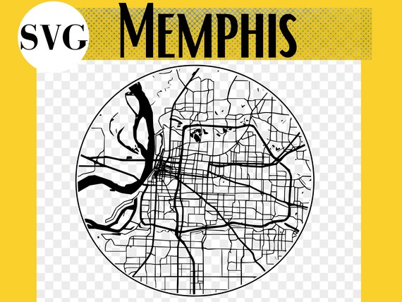 Memphis City Map Svg File Memphis Gift Memphis Coaster - Etsy