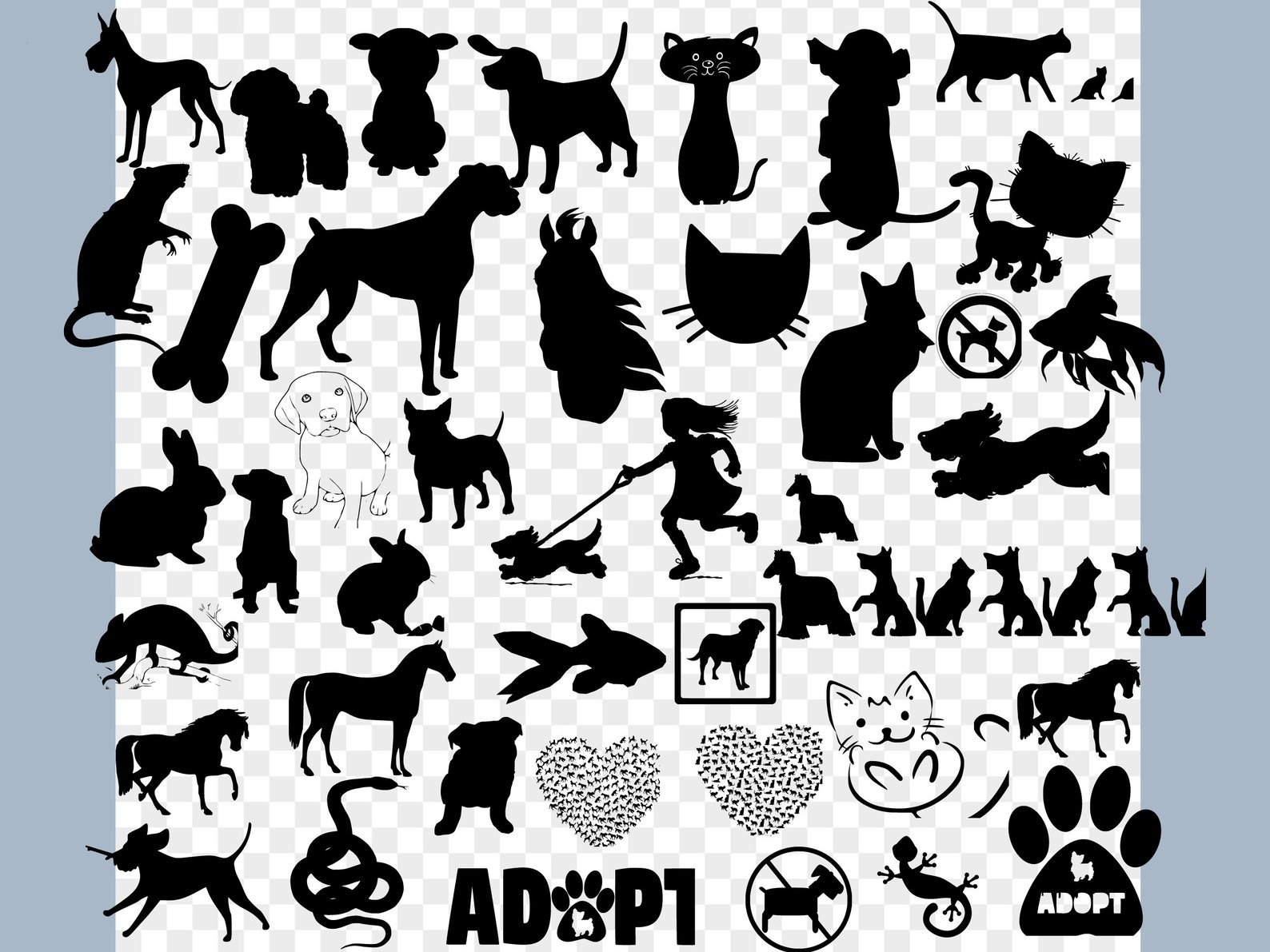 43 Pet Files, Digital Downloads, SVG, Dxf, Png, Eps Files Included ...