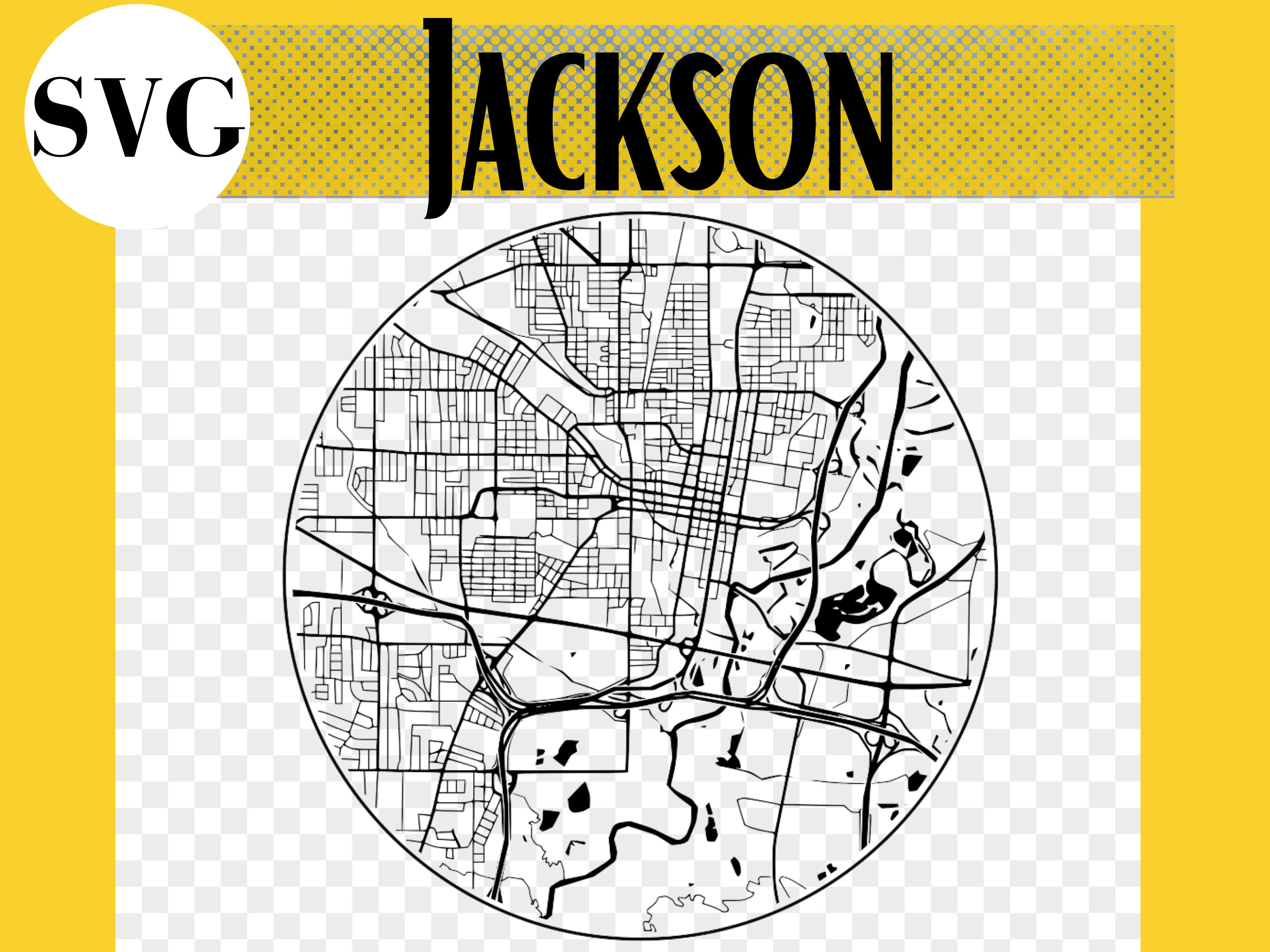 Mapa de la ciudad de Jackson, Jackson Mississippi, regalos de Jackson ...