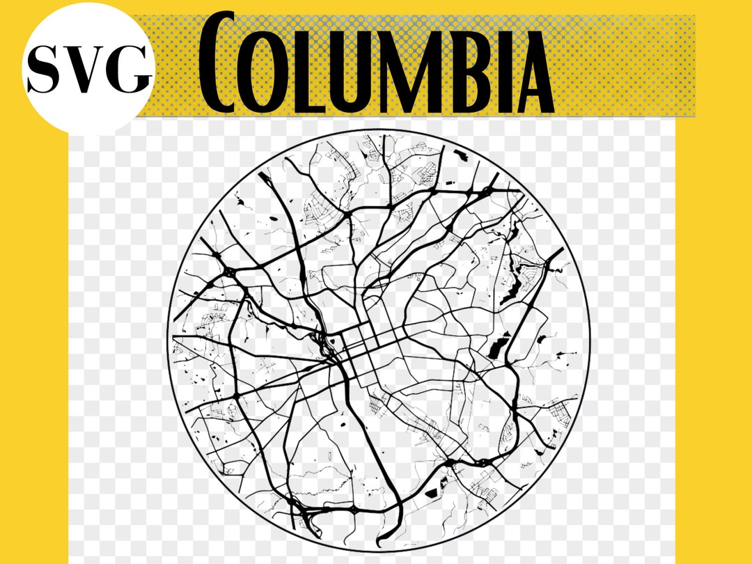 Columbia City Map SVG, Columbia South Carolina, Columbia SVG File ...