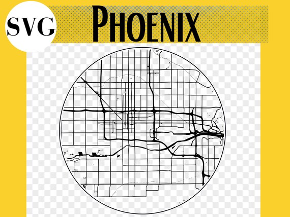 Phoenix Arizona Map Svg File Phoenix Gifts Phoenix Coaster | Etsy