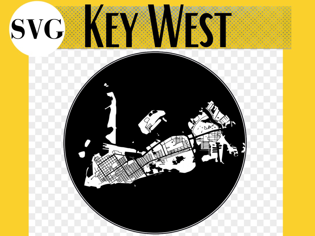 Key West Map SVG, Key West Florida, Key West SVG, Key West Gifts ...