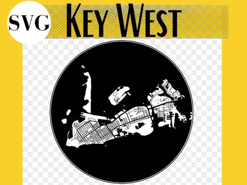 Key West Map SVG, Key West Florida, Key West SVG, Key West Gifts ...