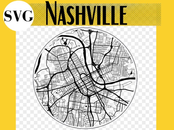 Nashville Tennessee Map Svg File Nashville Gifts Nashville - Etsy