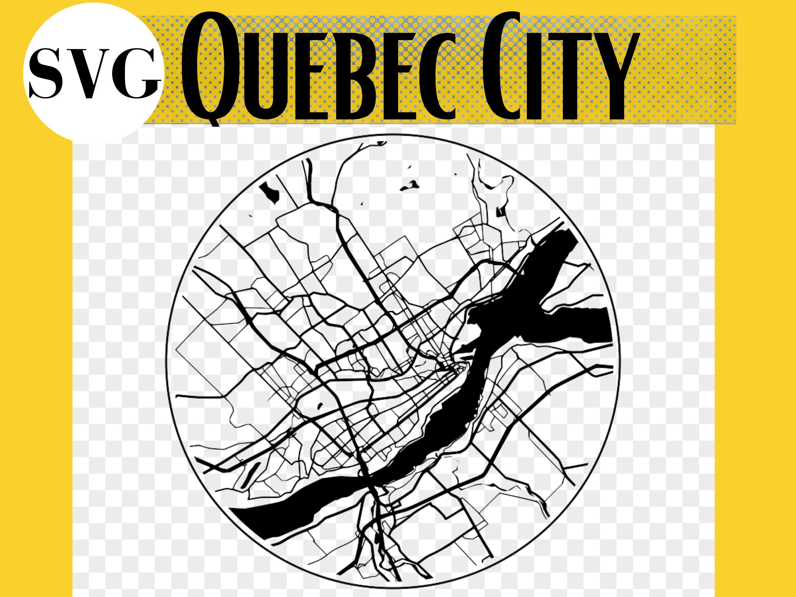Quebec City Map, Quebec City Svg File, Canada Svg File, Canada Gifts ...