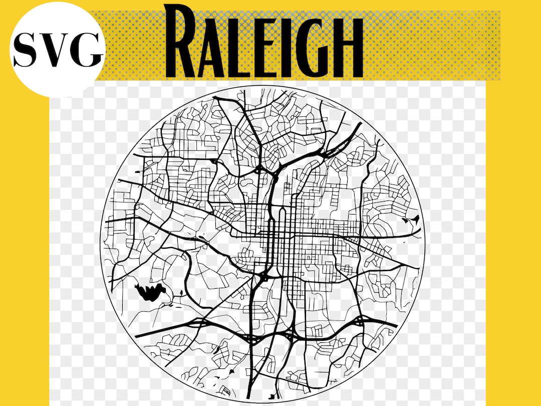 Raleigh North Carolina City Map, Svg File, Raleigh Gifts, Raleigh ...