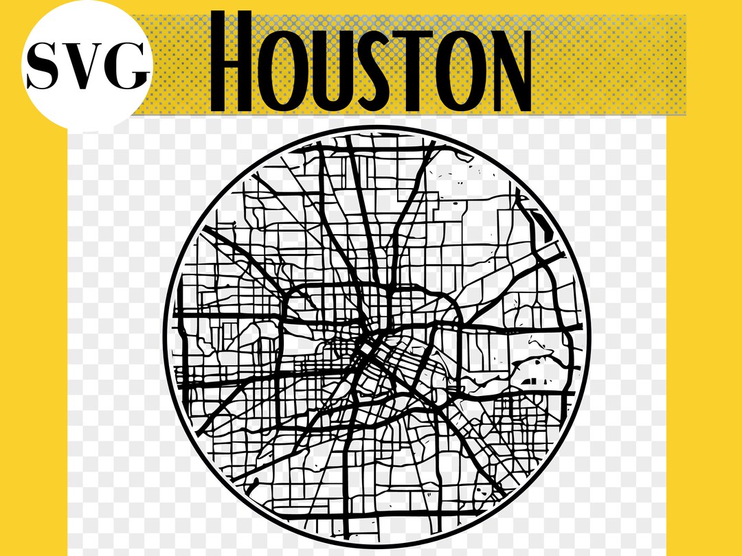 Houston Map Svg File, Houston Gift, Houston Texas, Houston Coaster ...