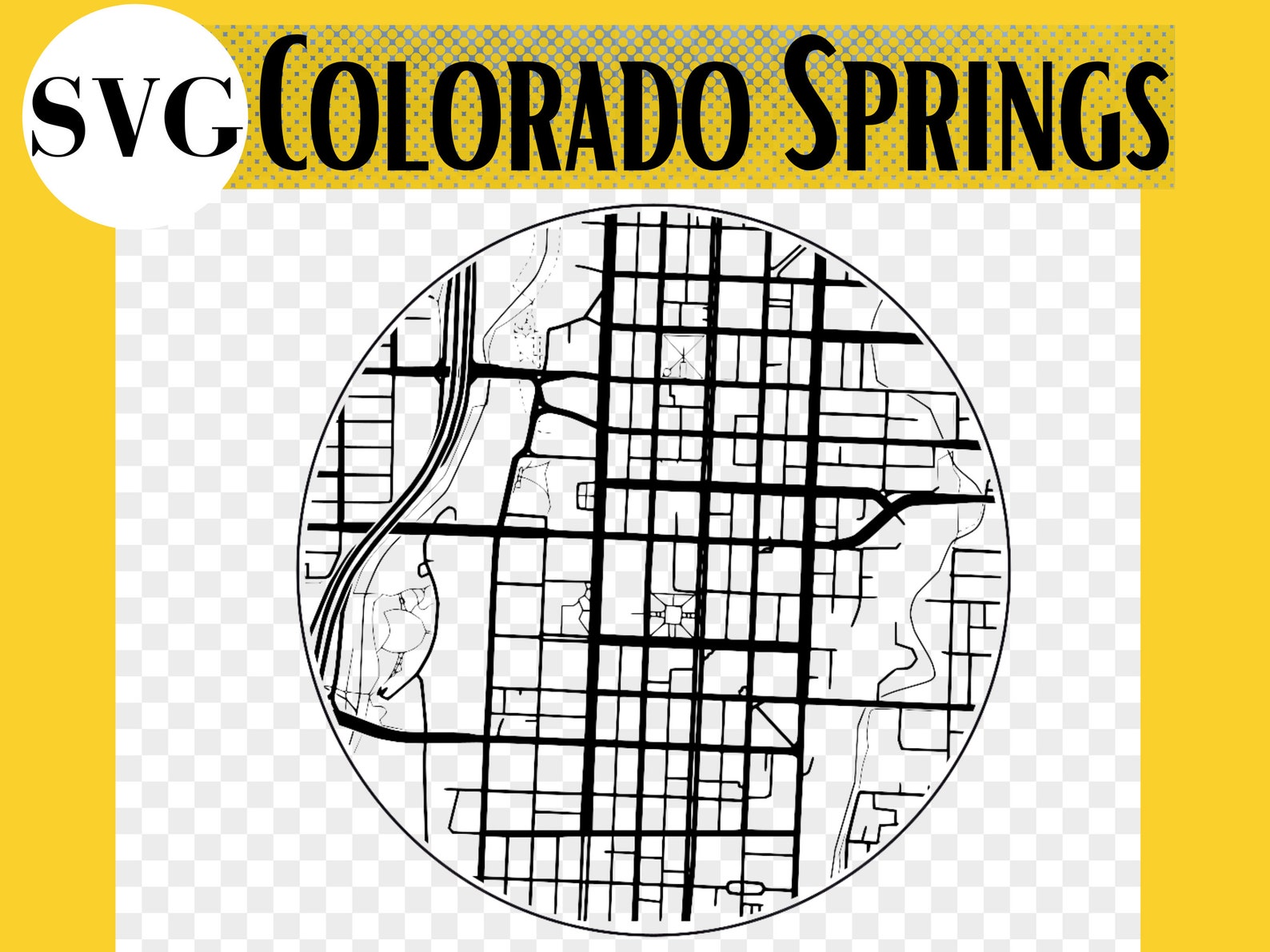 Colorado Springs Colorado Map, Svg, Colorado Springs Gifts, Colorado ...