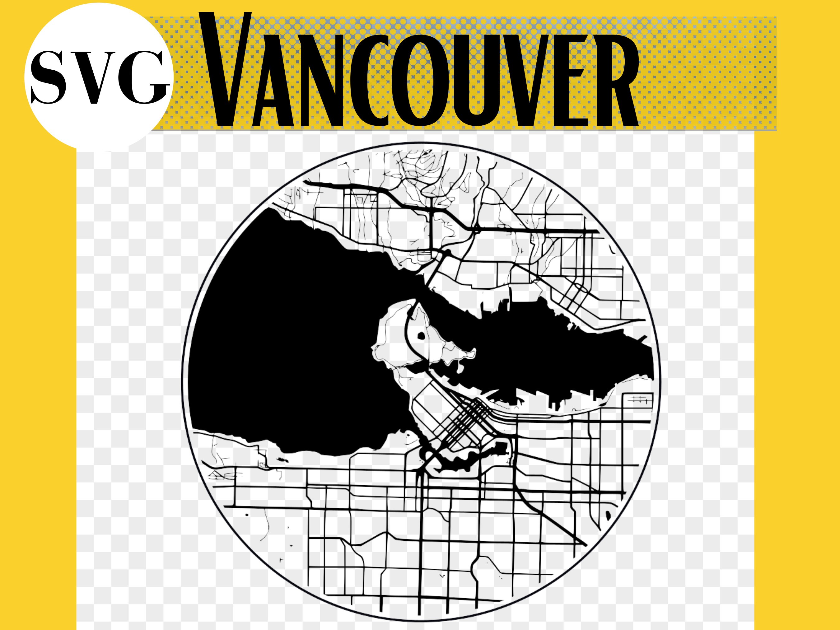 Vancouver Map SVG, Vancouver Canada, Vancouver SVG File, Canada SVG ...