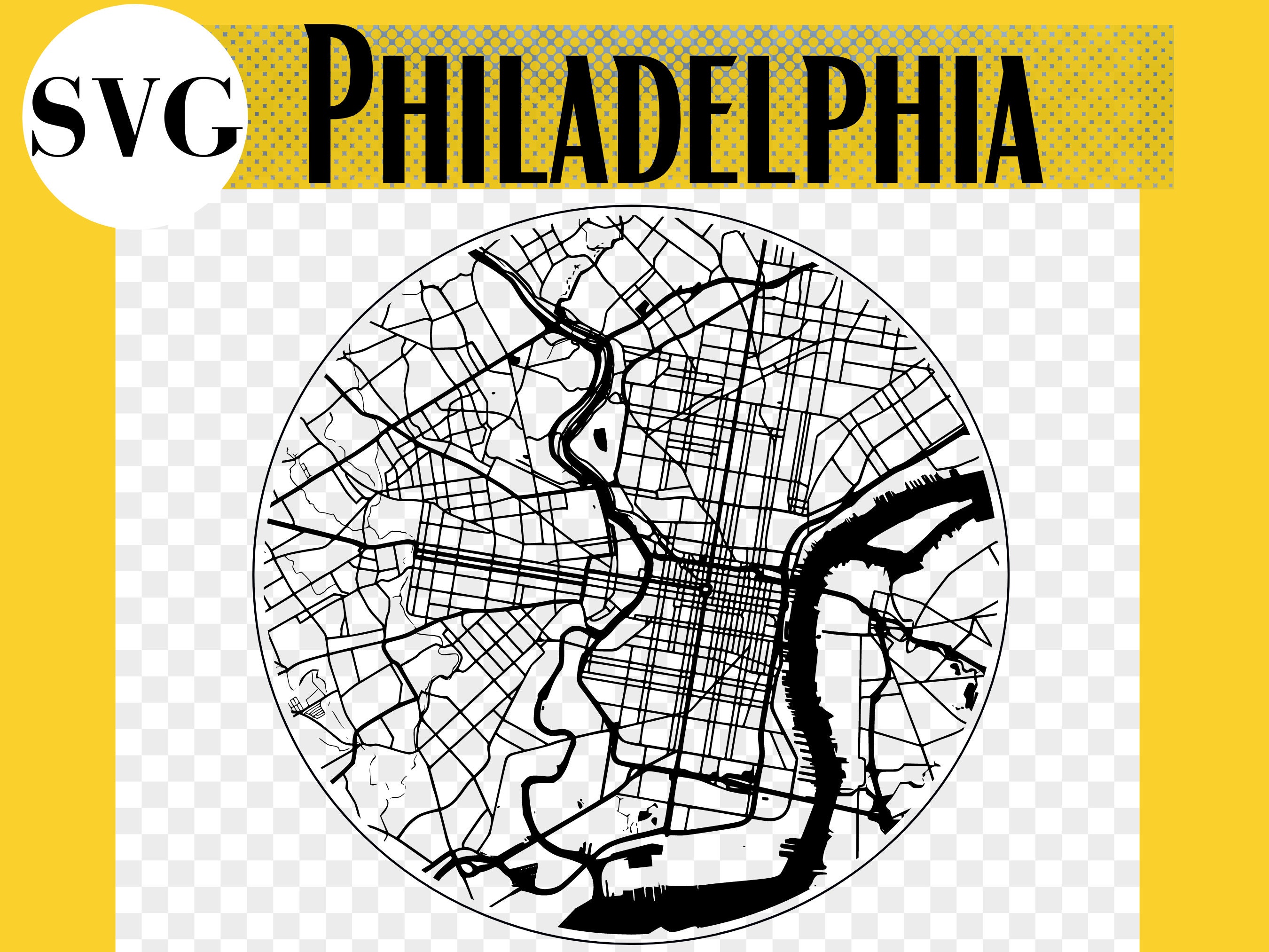 Philadelphia City Map, SVG File, Philadelphia Pennsylvania ...