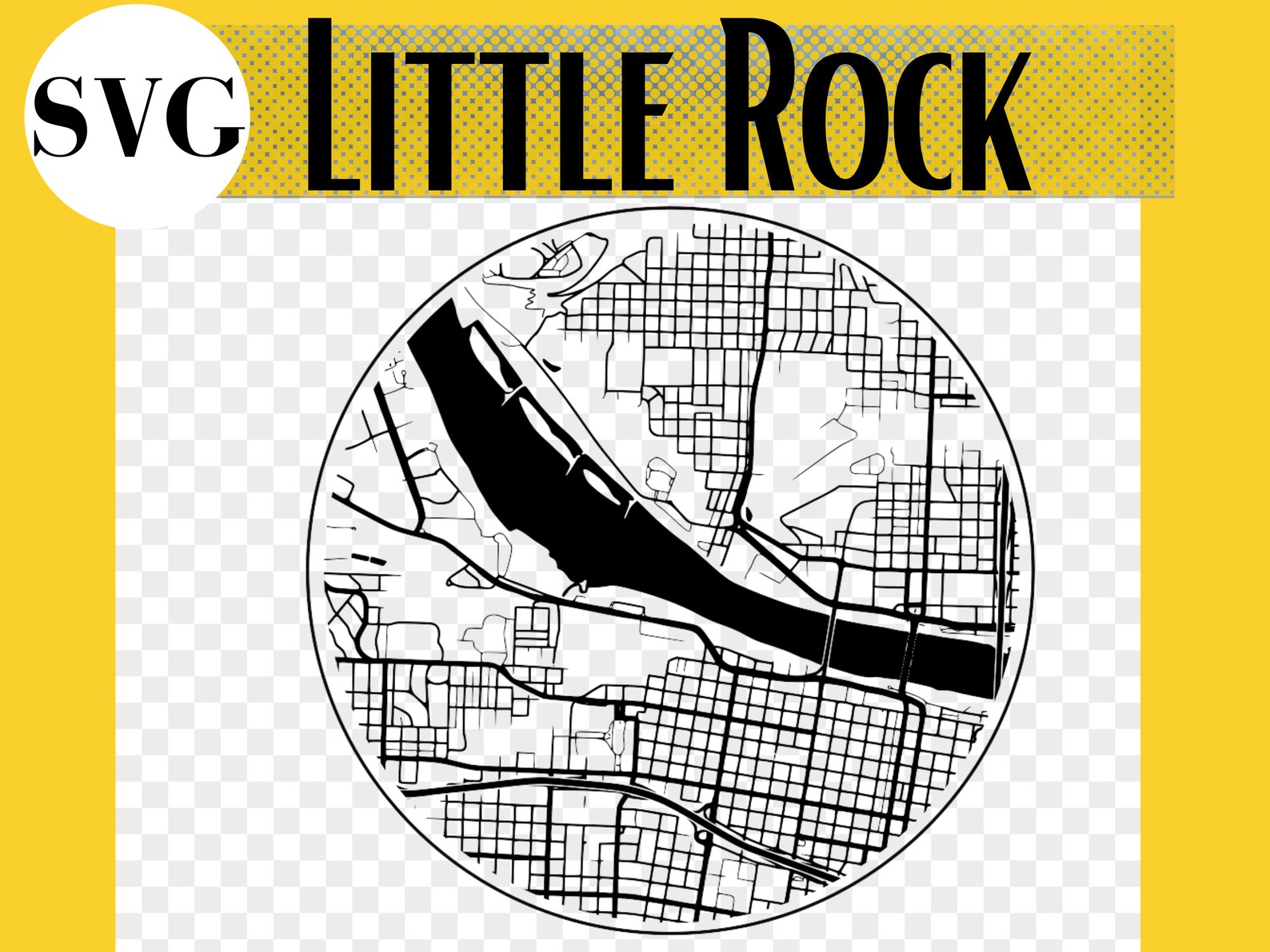 Little Rock City Map, SVG File, Little Rock Arkansas, Little Rock Gift ...