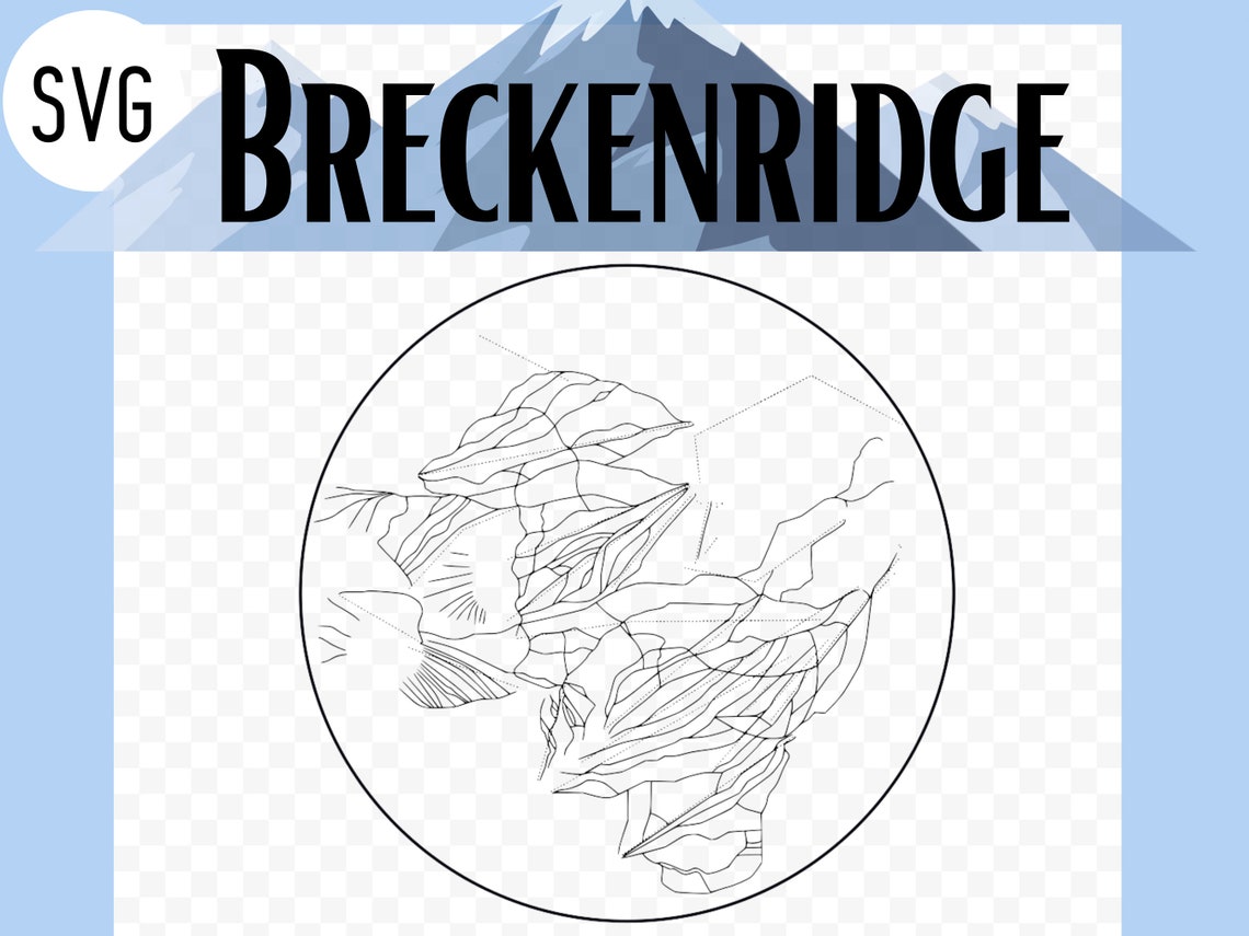 Breckenridge Ski Resort Map, SVG File, Breckenridge Colorado, Glowforge ...