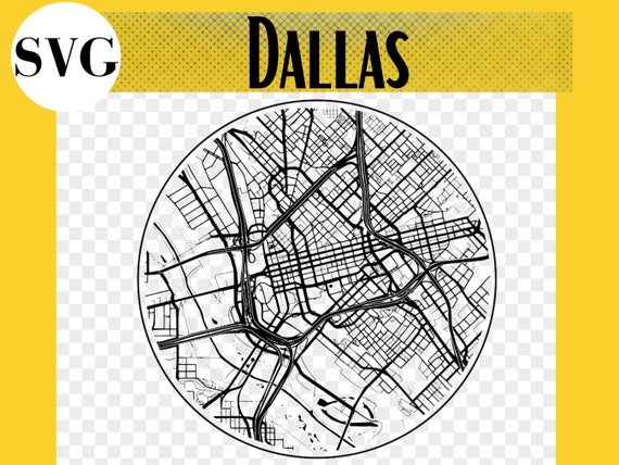 Dallas Texas Map Svg Dallas Gifts Dallas Coaster Dallas | Etsy