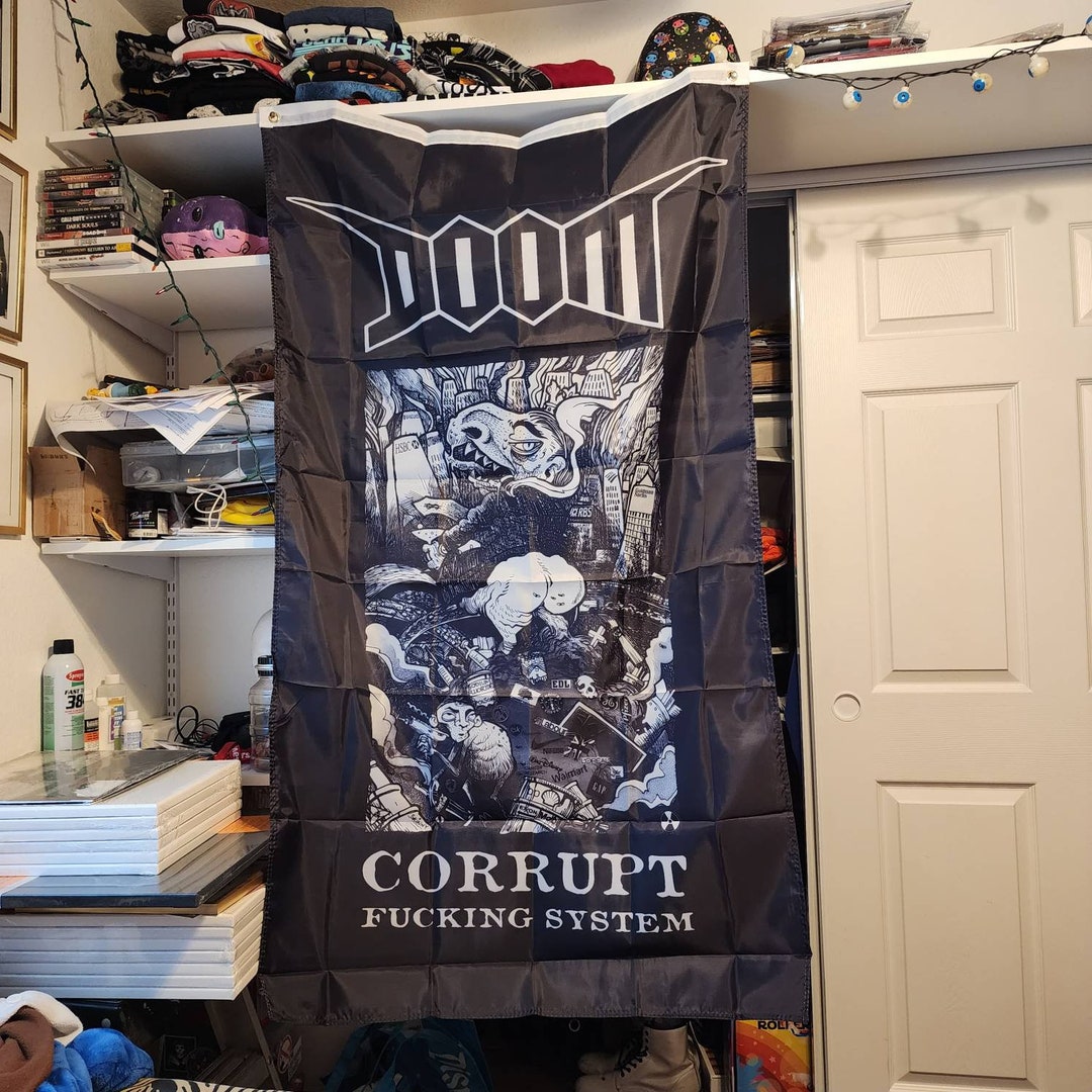 DOOM corrupt Fucking System Flag - Etsy