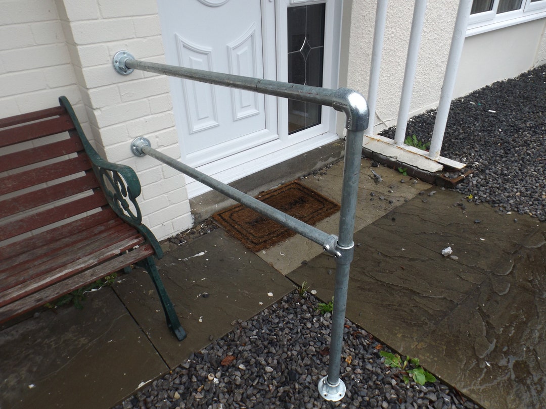 Outdoor Galvanised Double Safety Handrail 900 X 900 Mobility Disability ...