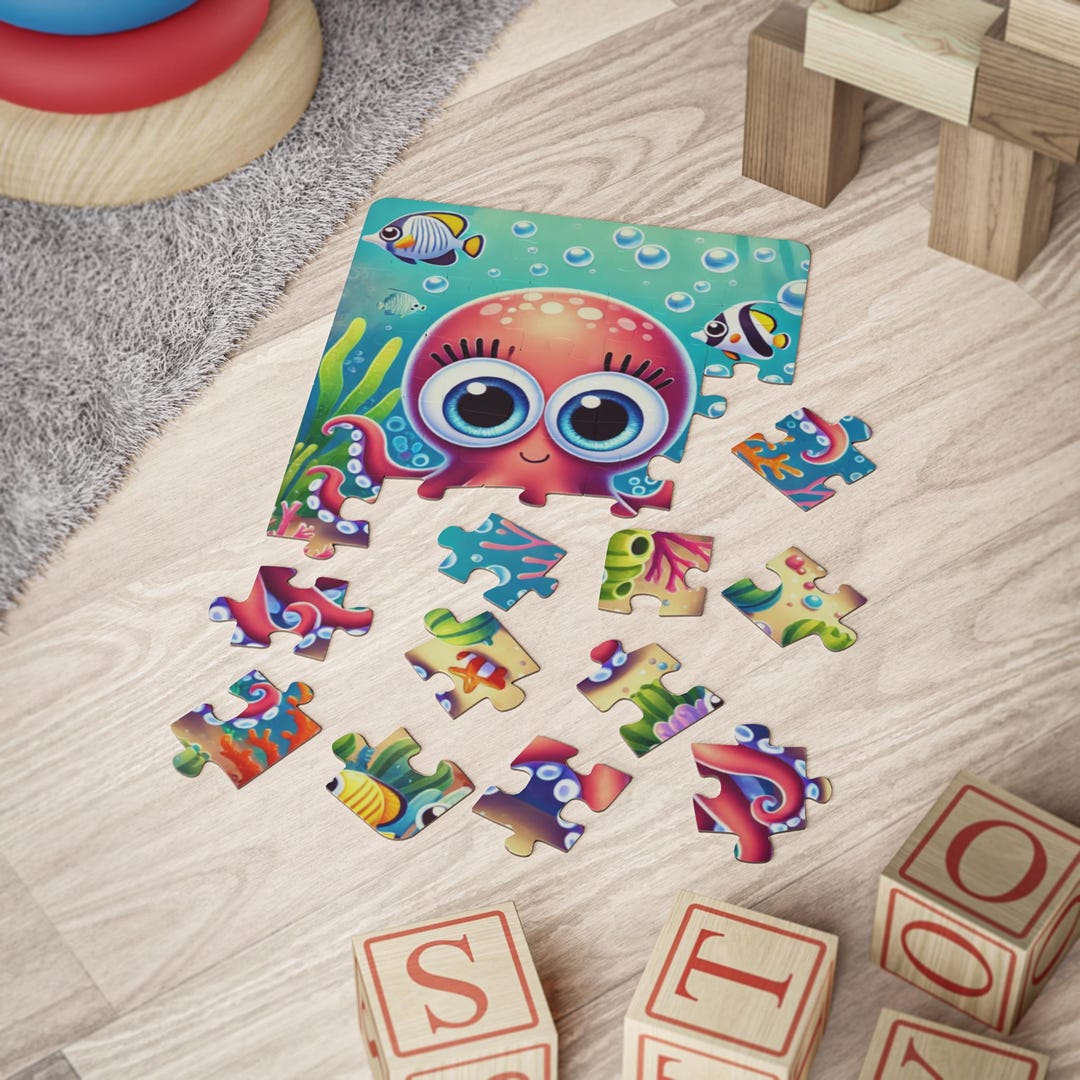 Cute Octopus Under the Sea Kids' Puzzle, Fun Ocean Adventure, Perfect ...