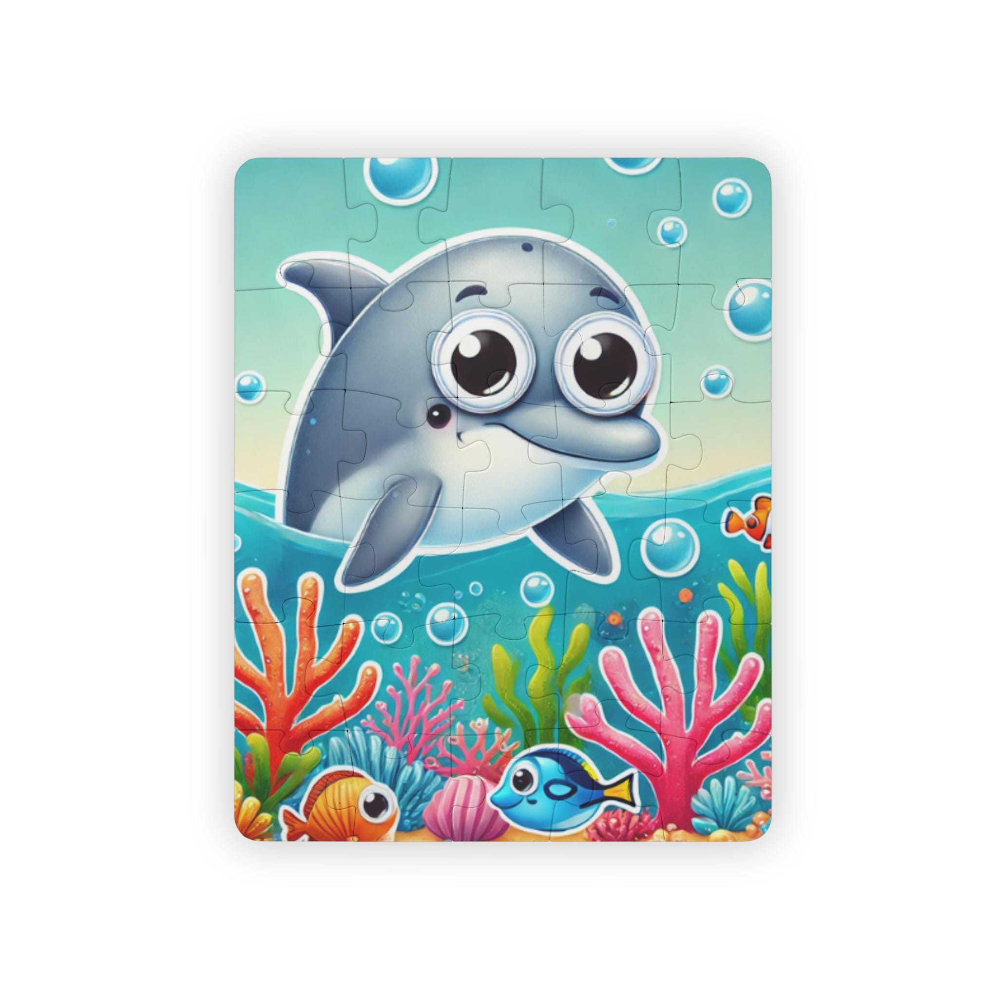Underwater Adventure Kids' Puzzle, Dolphin Ocean Theme, 30-piece Jigsaw ...
