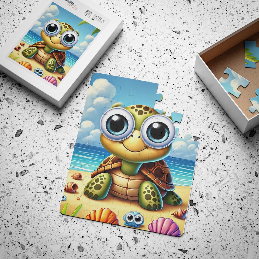 Googly Eyes Turtle Kids' Puzzle, 30-piece - Etsy