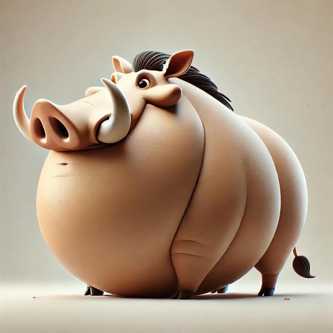 Big Belly Warthog - Etsy