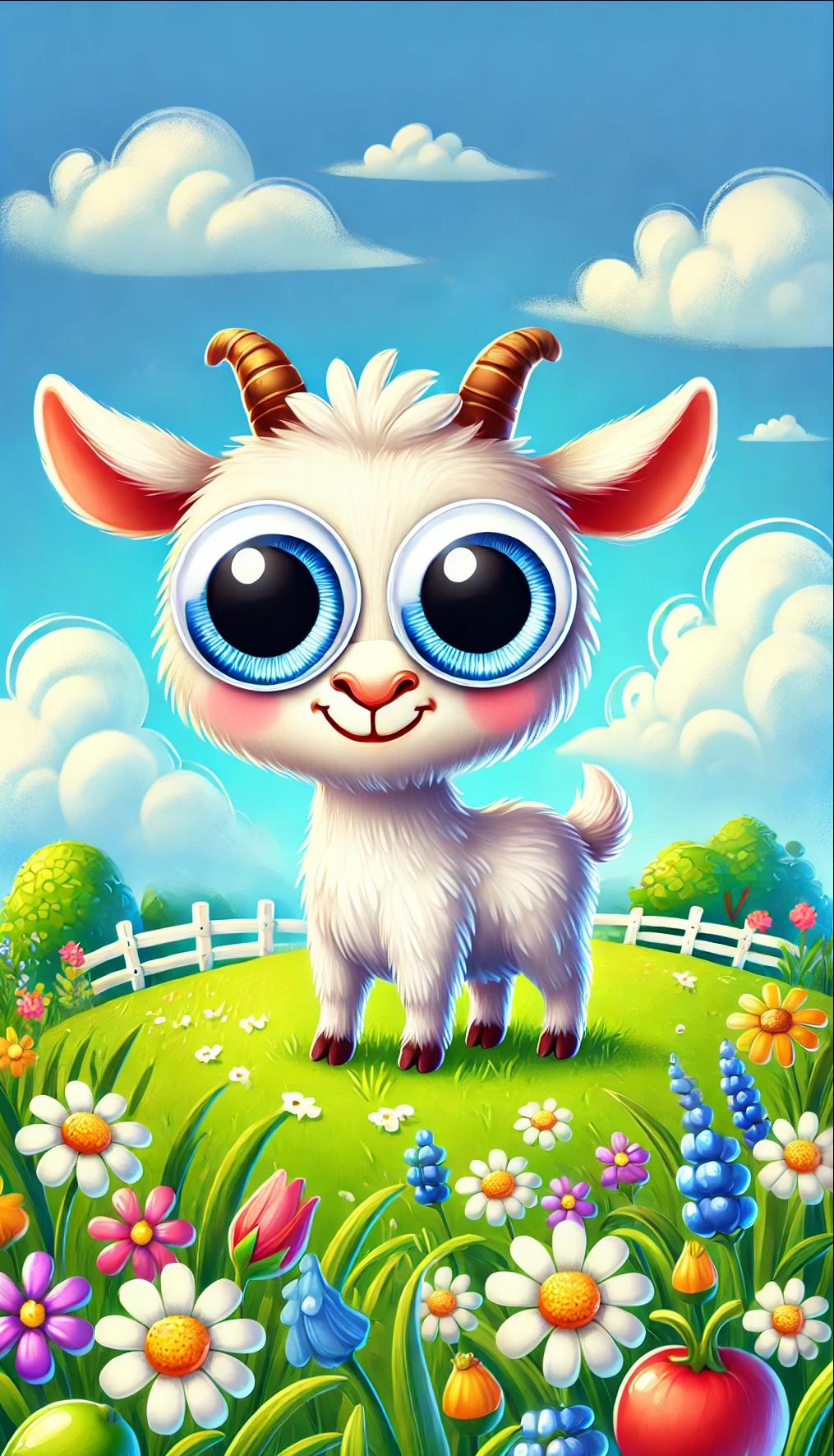 Googly Eyes Cute Goat on the Farm - Etsy