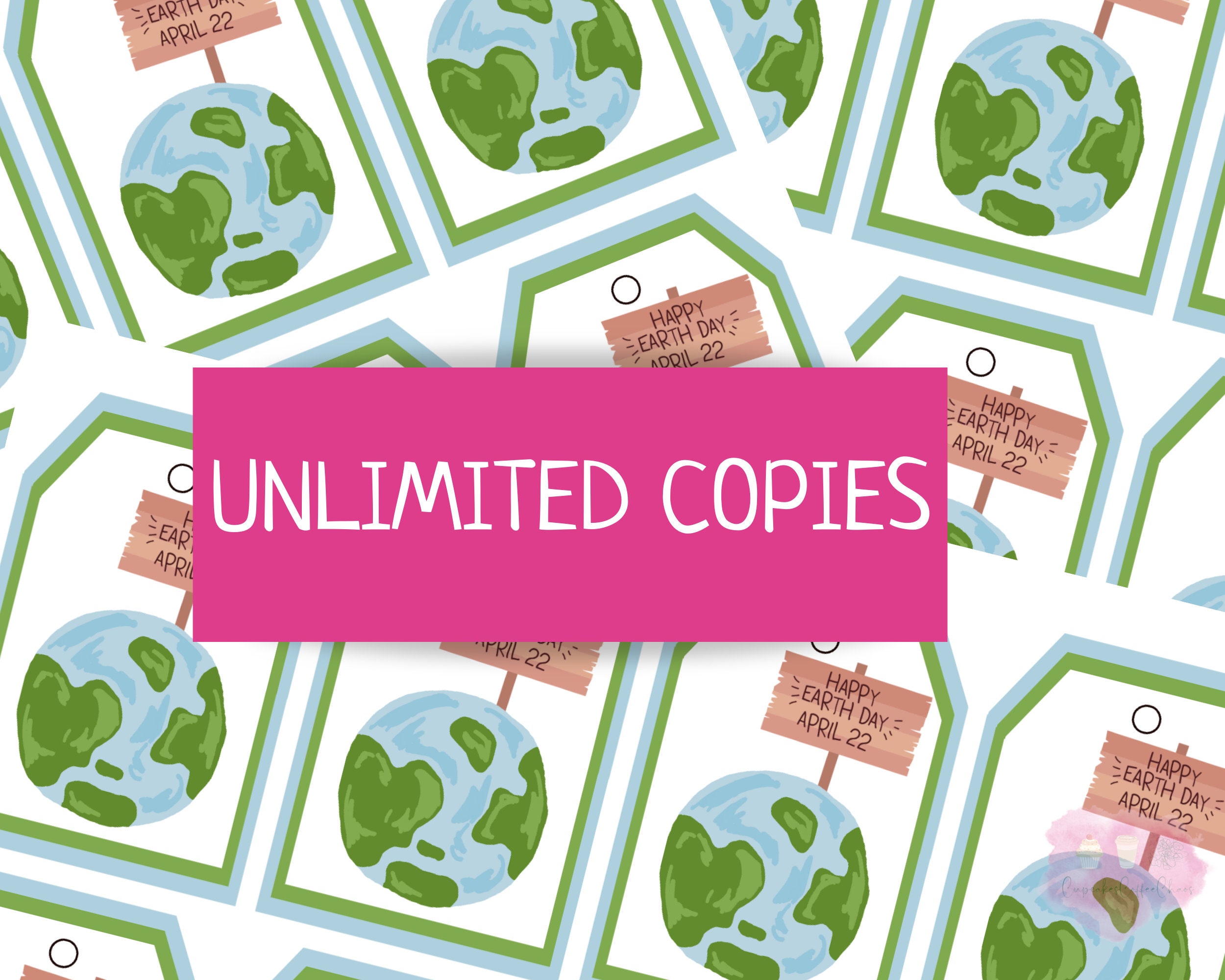 Happy Earth Day April 22 | Watercolor Earth Tags | Teacher Gift Tag ...