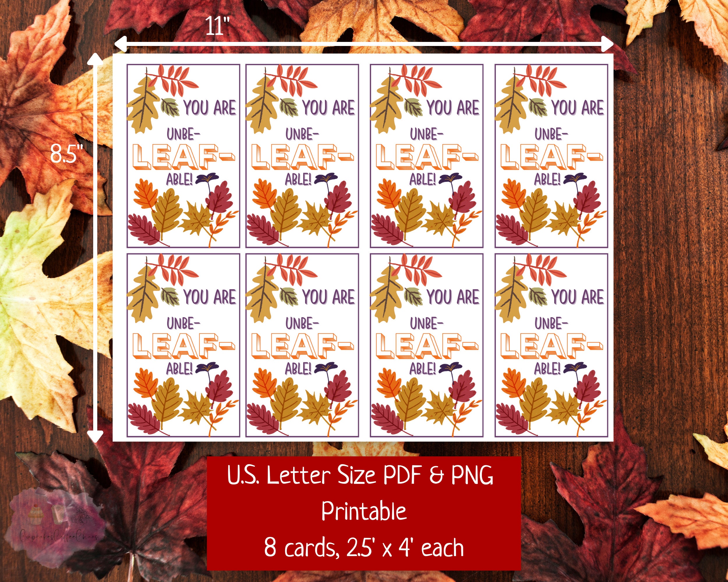 You Are Unbe-leaf-able Gift Tag | Fall Leaves Pun Treat Tags | Note to ...