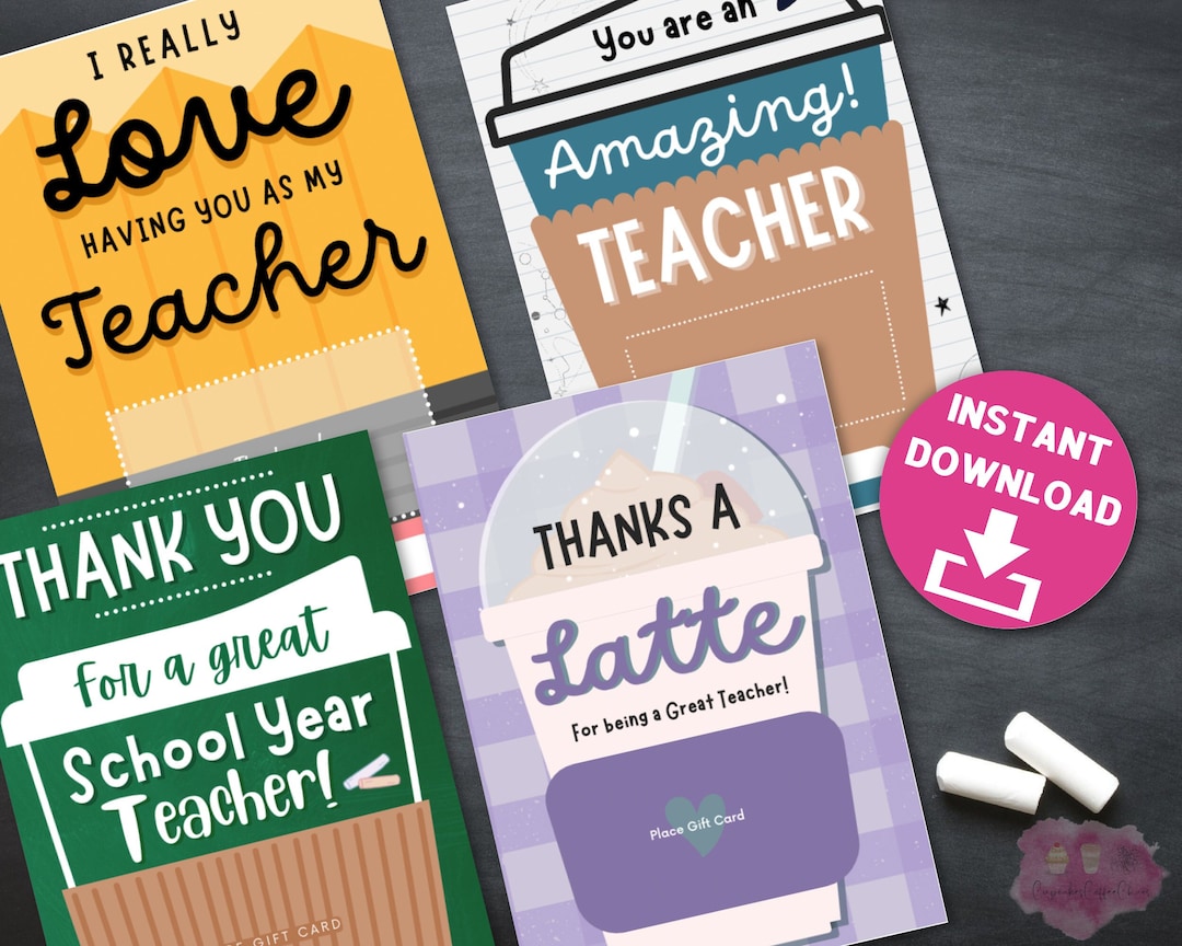 Coffee Cup Teacher Appreciation Gift Card Holders | Teacher Gift ...