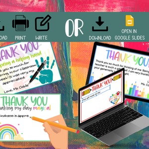 EDITABLE Thank You Notes From Teacher or Office Staff | Type or Hand ...