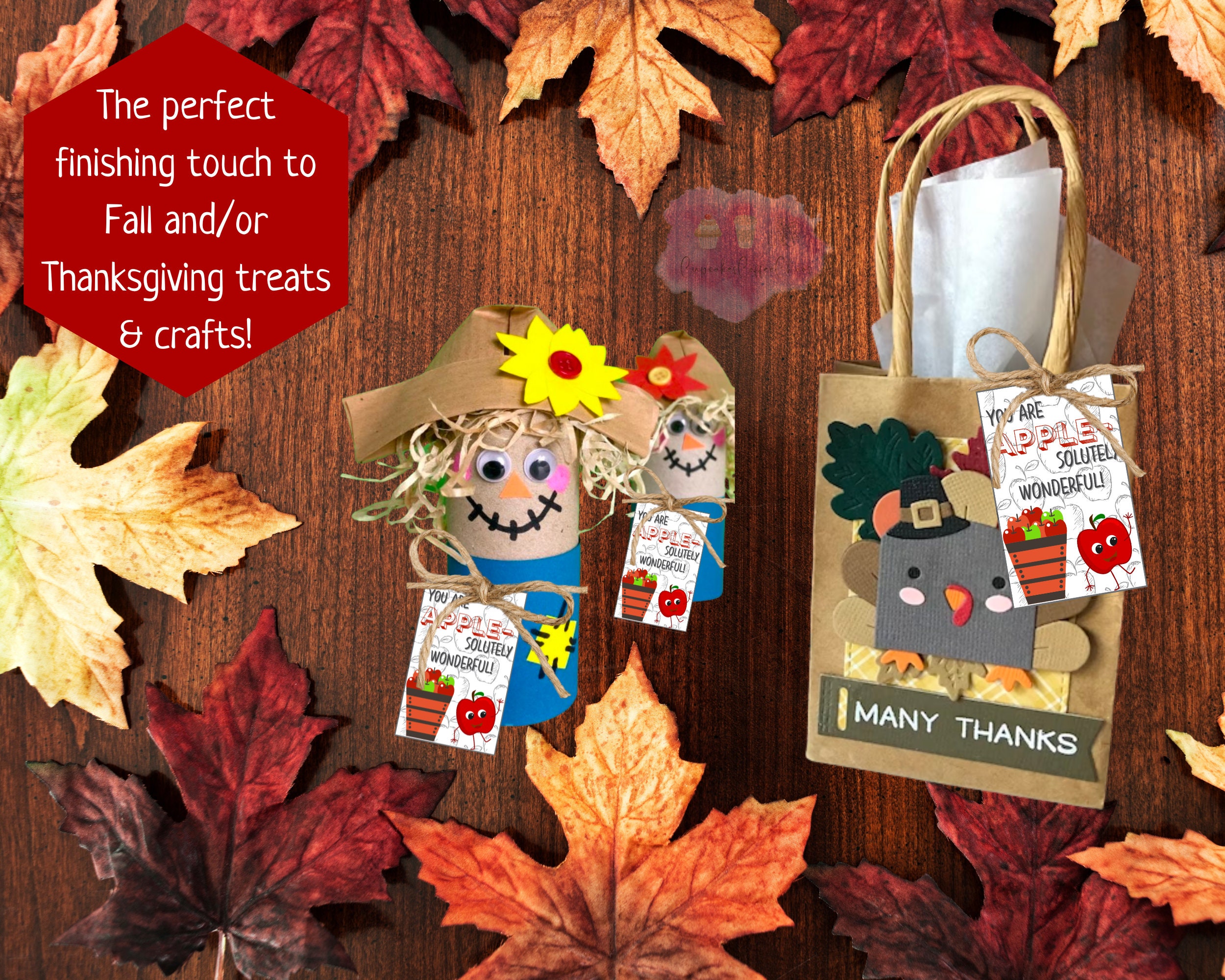 You Are Apple-solutely Wonderful Gift Tag | Apple Pun Treat Tags | Note ...