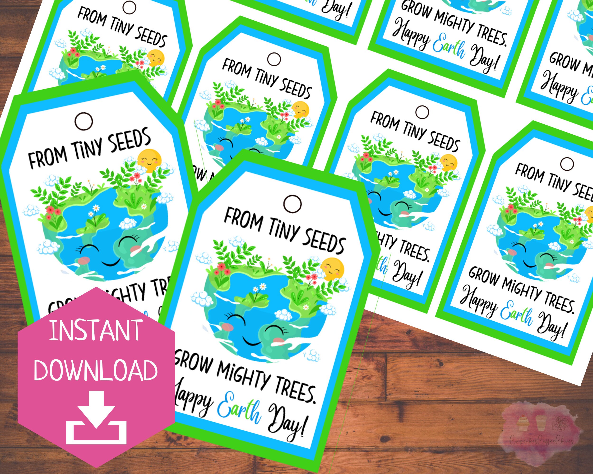 Tiny Seeds Grow Mighty Trees | Earth Day Tags | Teacher Gift Tag ...