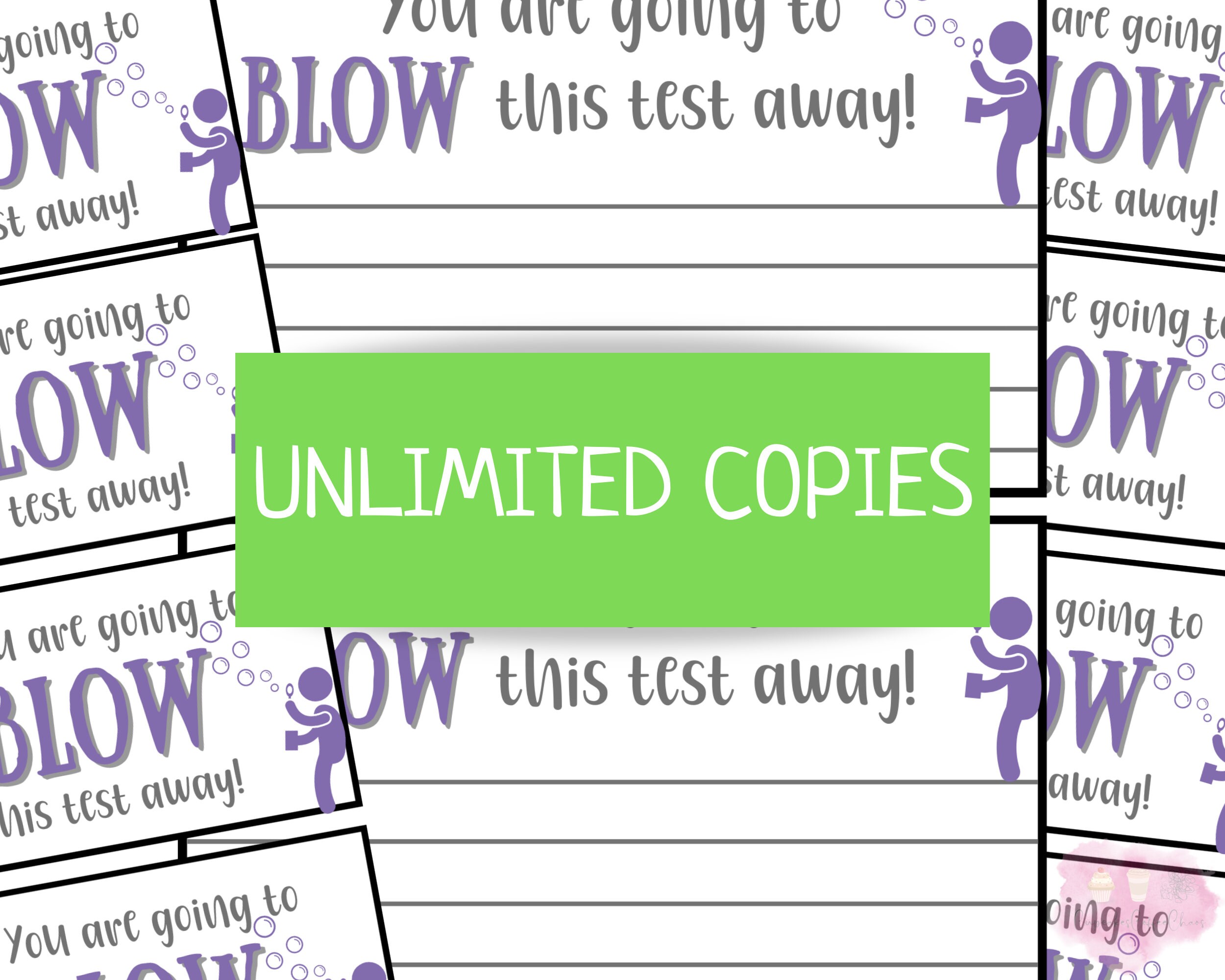 You Are Going to Blow This Test Away Tag | Testing Motivation Notes to ...
