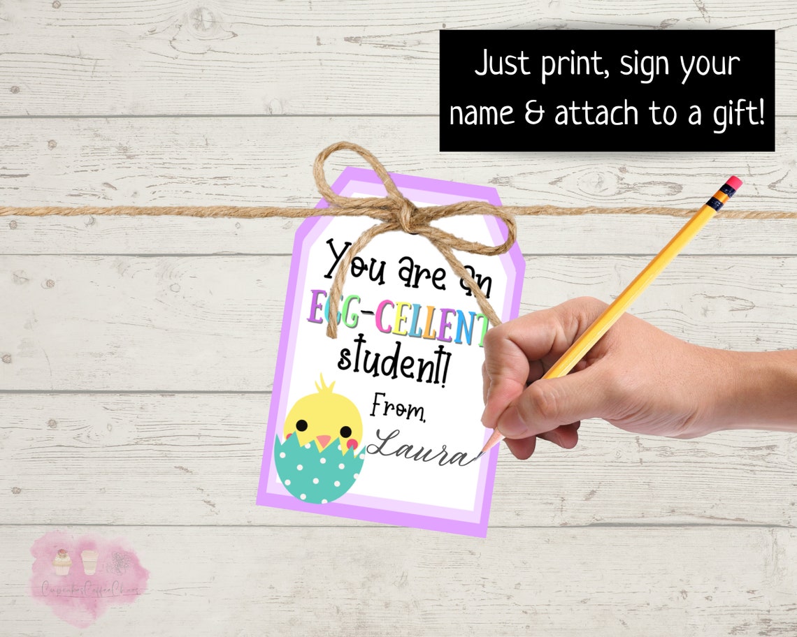 Spring Gift Tags | Gift Tags for Students | Spring Break Tags | Student ...