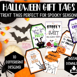 Cute Halloween Gift Tags BUNDLE | Spooky Season Treat Tags | Trick or ...