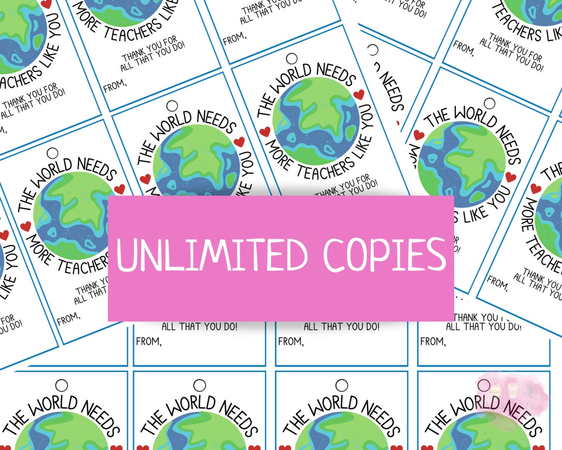 The World Needs More Teachers Like You Tags | Teacher Appreciation Week ...