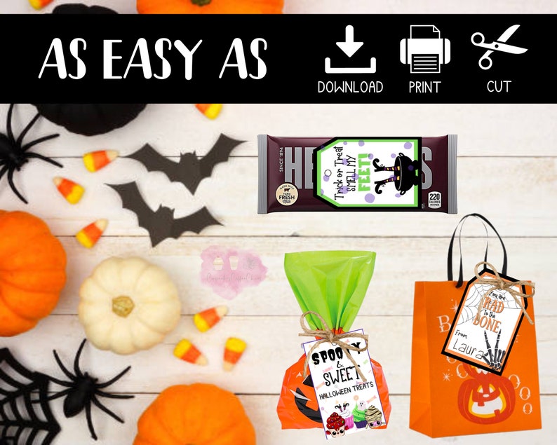 Cute Halloween Gift Tags BUNDLE | Spooky Season Treat Tags | Trick or ...