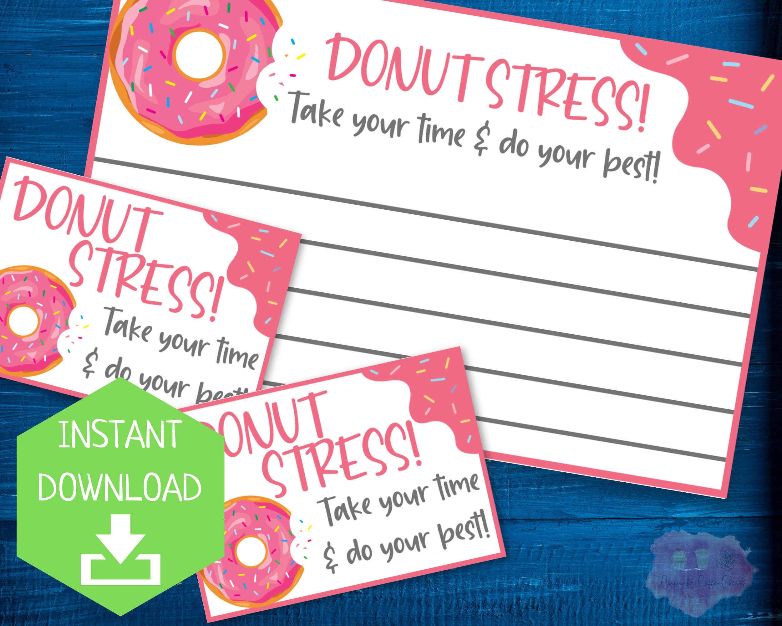 Donut Stress Do Your Best Testing Motivation Notes to Students Note of ...